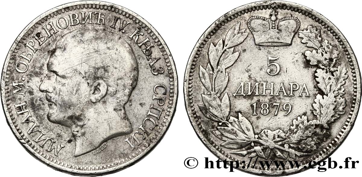 SERBIE 5 Dinara Milan Obrenovich IV 1879 Paris fwo_538061 Monde