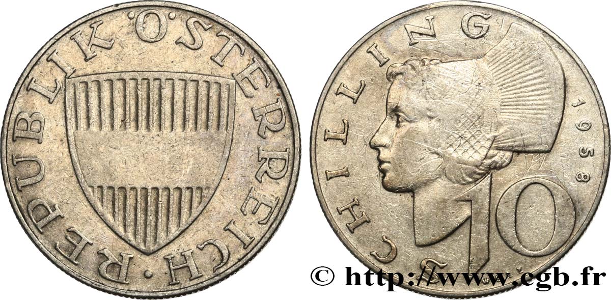 AUSTRIA 10 Schilling 1958 fwo_591977 World coins