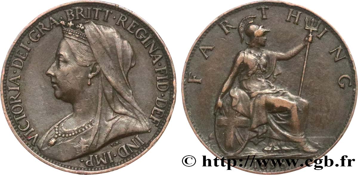 ROYAUME-UNI 1 Farthing Victoria “Old Head” 1898 fwo_600553 Monde