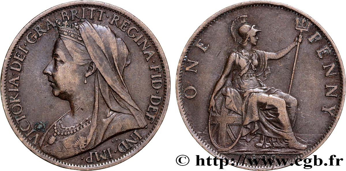 ROYAUME-UNI 1 Penny Victoria “old head” 1898 fwo_627430 Monde