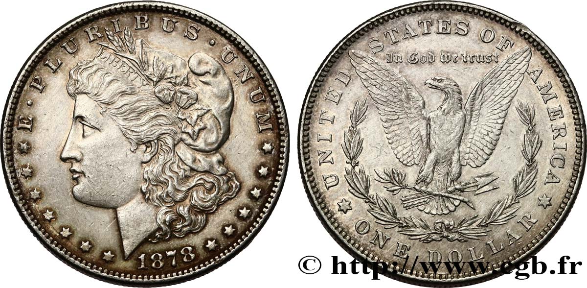 UNITED STATES OF AMERICA 1 Dollar type Morgan type à 7 plumes, 2nd ...