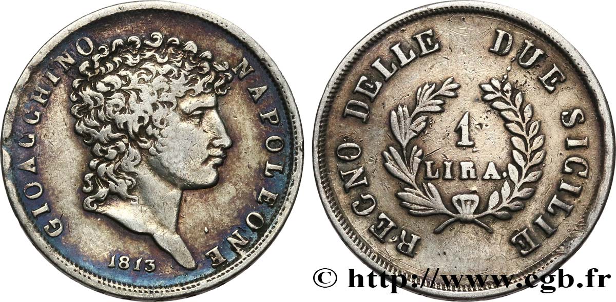 ITALIE - ROYAUME DES DEUX-SICILES 1 Lire Joachim Murat 1813 fwo_675654 Monde