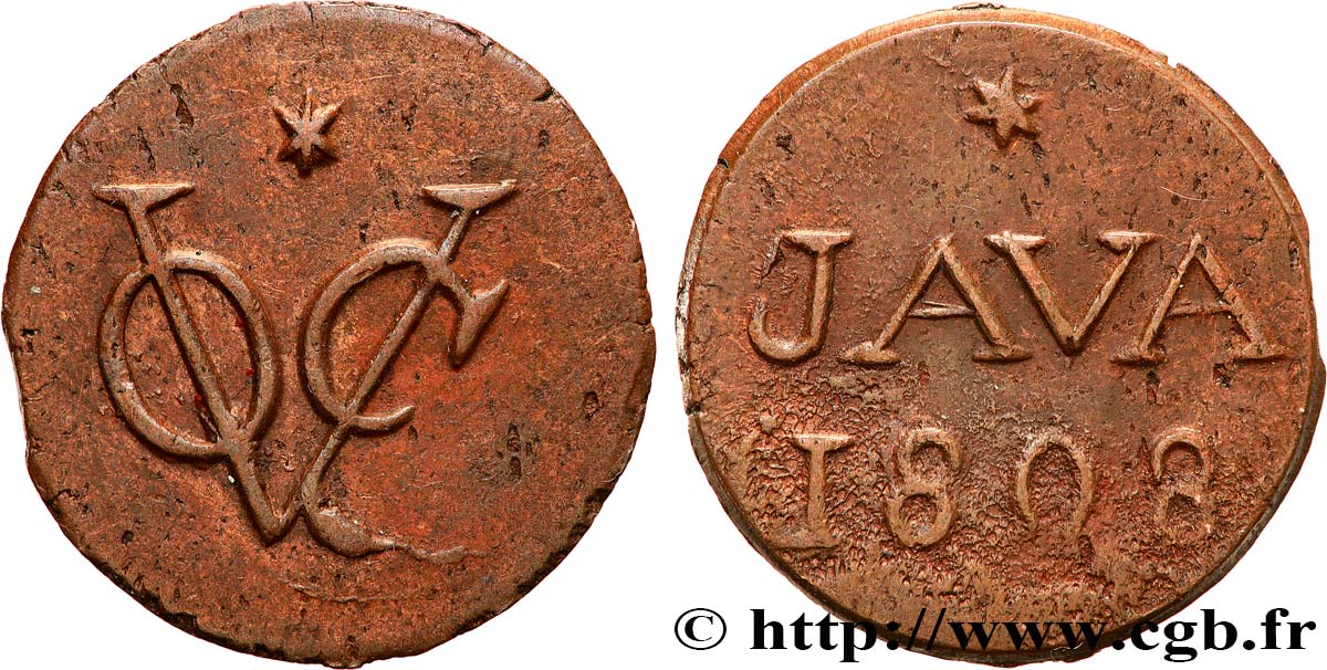 INDES NEERLANDAISES 1 Duit Java VOC 1800 fwo_697124 Monde