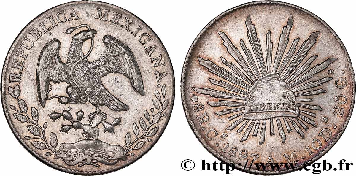 MEXICO 8 Reales 1897 Culiacan fwo_751737 World coins