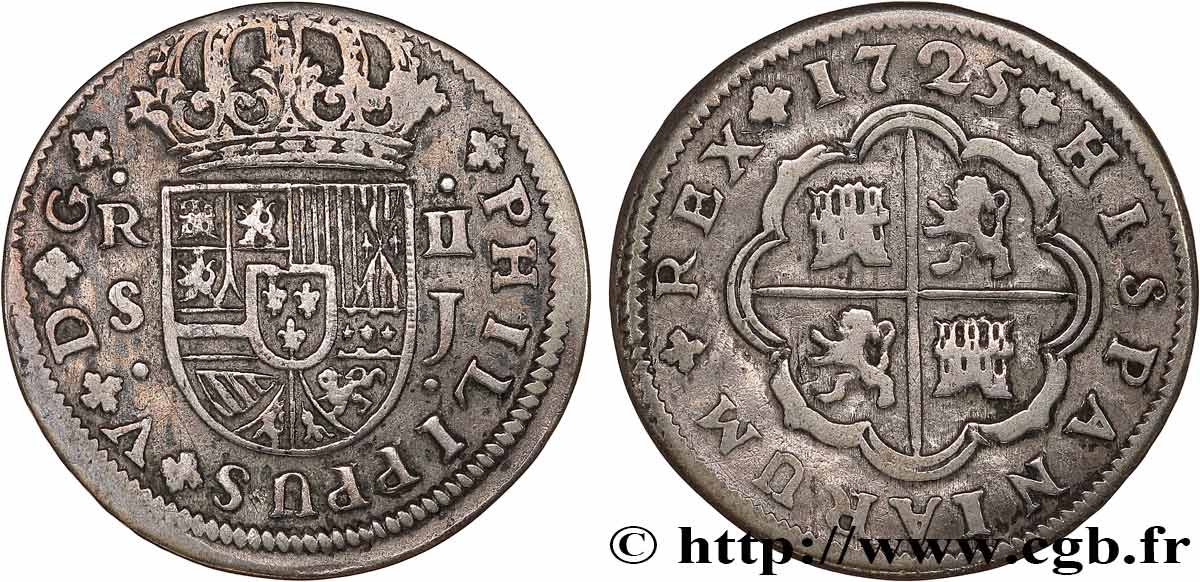 ESPAGNE 2 Reales Philippe V 1725 Séville fwo_768533 Monde