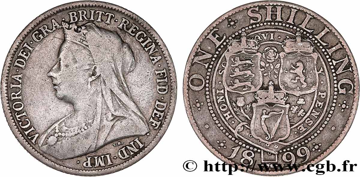 ROYAUME-UNI 1 Shilling Victoria vieille tête 1899 fwo_769048 Monde