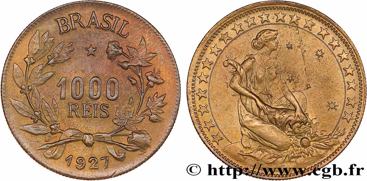 BRAZIL 1000 Reis 1927 fwo_780426 World coins
