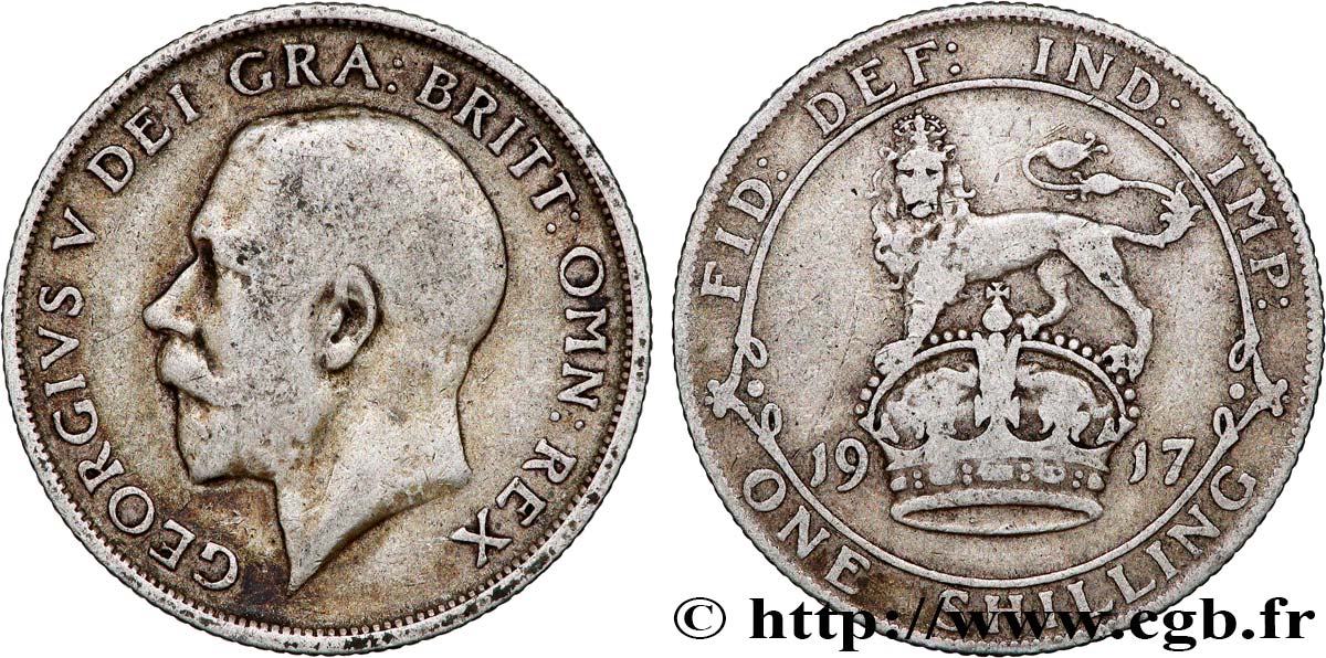 ROYAUME-UNI 1 Shilling Georges V 1917 fwo_789687 Monde