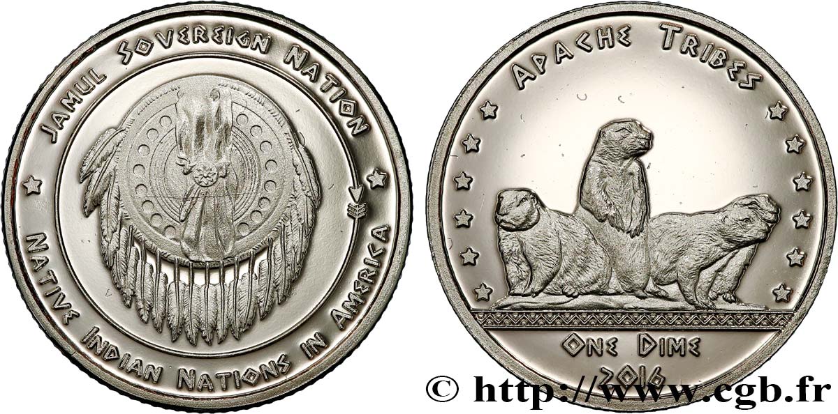 UNITED STATES OF AMERICA - Native Tribes 1 Dime Proof Tribus Apache ...