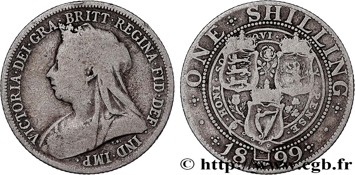 ROYAUME-UNI 1 Shilling Victoria vieille tête 1899 fwo_797946 Monde