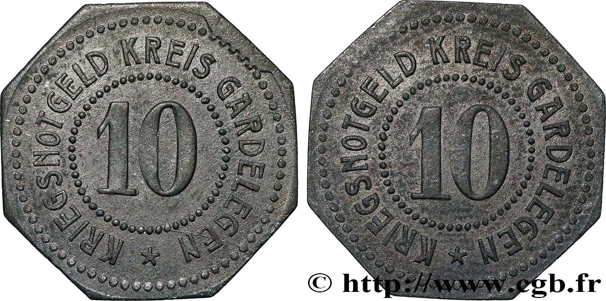 ALLEMAGNE - Notgeld 10 Pfennig ville de Gardelegen N.D. (1917) fwo_799228 Monde