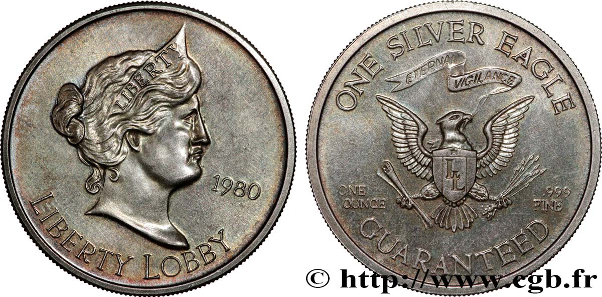 ÉTATS-UNIS D'AMÉRIQUE 1 Once Liberty Lobby 1980 fwo_808123 Monde