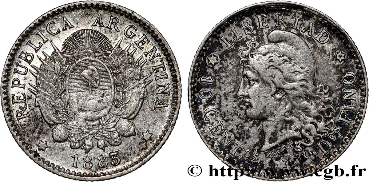 ARGENTINE 10 Centavos 1883 fwo_815267 Monde