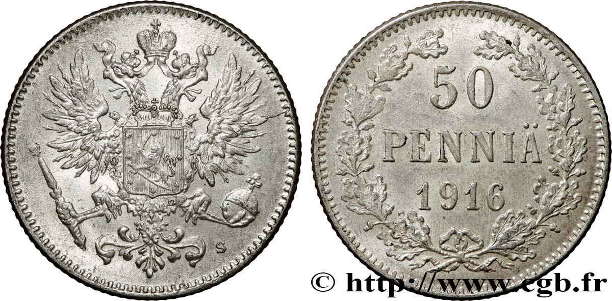 FINLANDE 50 Pennia 1916 Helsinki fwo_820294 Monde