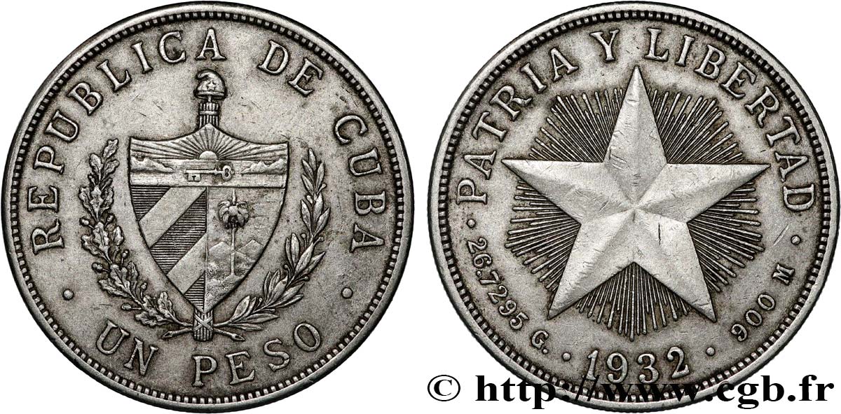 CUBA 1 Peso 1932 fwo_825479 Monde