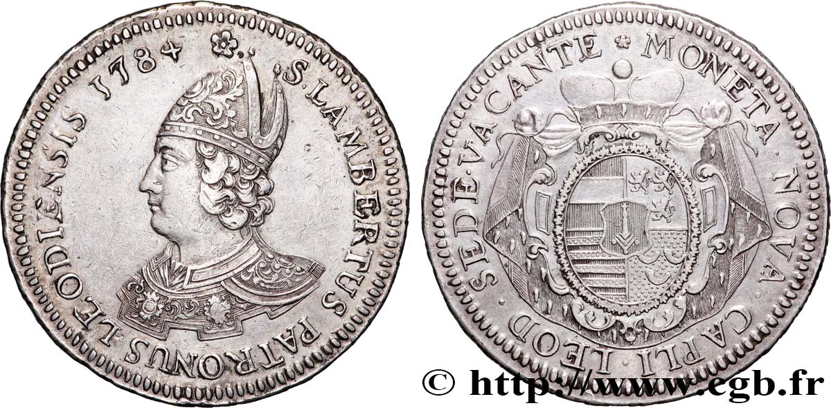 LIEGE - EPISCOPAL PRINCIPALITY OF LIEGE - VACANT CHAIR Patagon ou écu ...