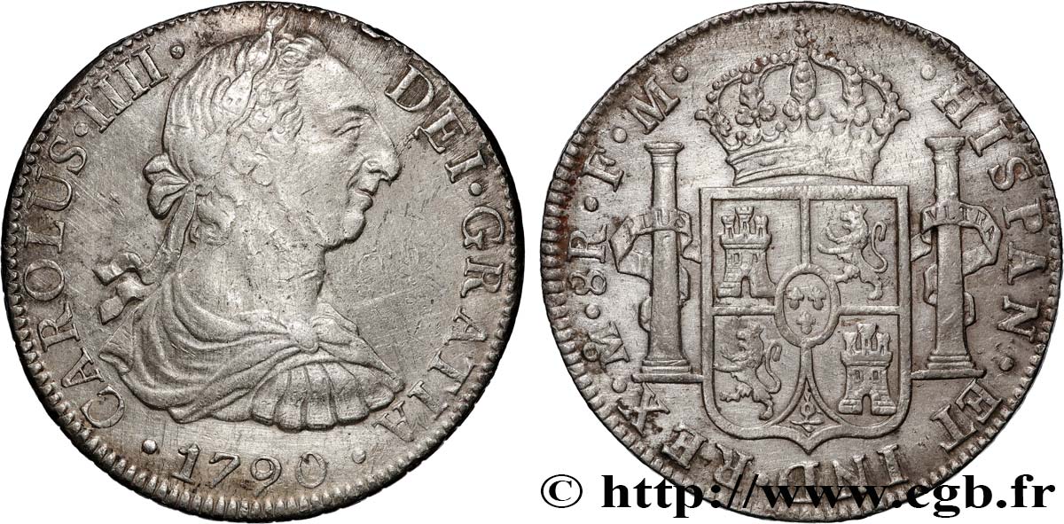 MEXICO - CHARLES IV 8 Reales 1790 Mexico fwo_875872 World coins