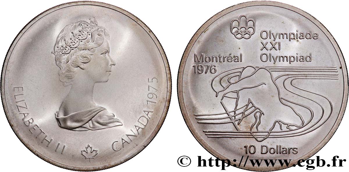 CANADA 10 Dollars JO Montréal 1976 canoë 1975 fwo_887883 World coins