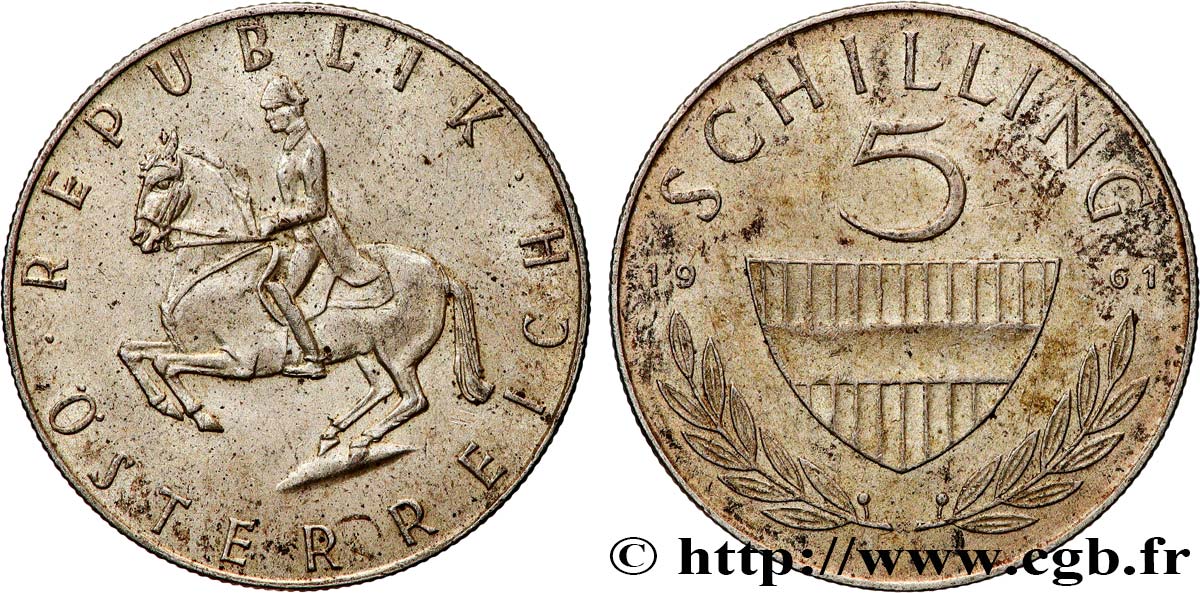 AUTRICHE 5 Schilling 1961 fwo_900720 Monde