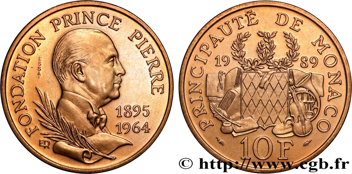 MONACO - PRINCIPAUTÉ DE MONACO - RAINIER III Essai 10 Francs 25e ...