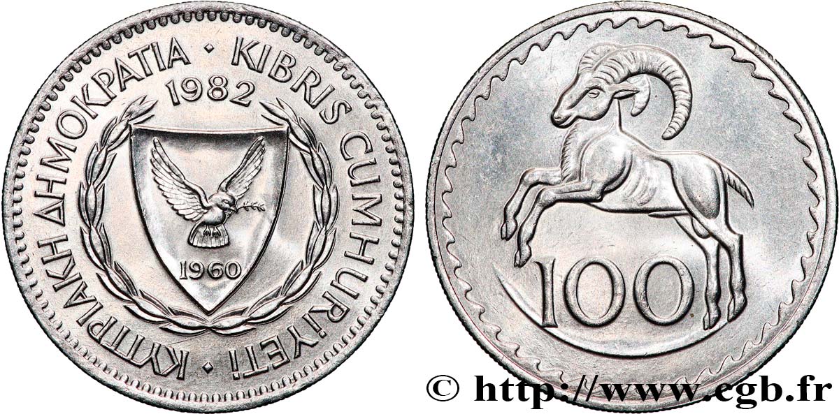 CYPRUS 100 Mils 1982 fwo_923034 World coins