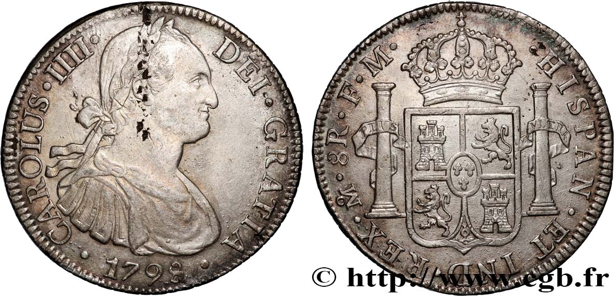 MEXICO 8 Reales Charles IV 1798 Mexico fwo_927291 World coins