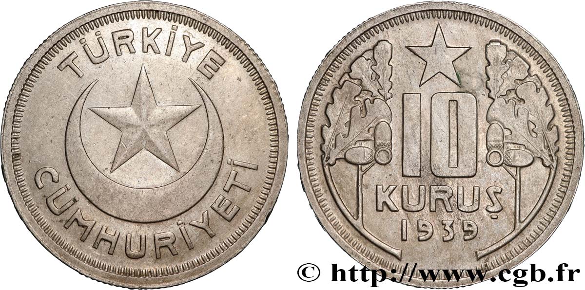 TURQUIE 10 Kurus 1939 fwo_953697 Monde