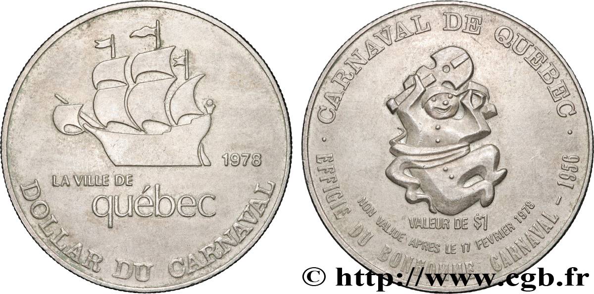 CANADA 1 Dollar du Carnaval - ¨Ville de Québec 1978 Ottawa fwo_974147 Monde
