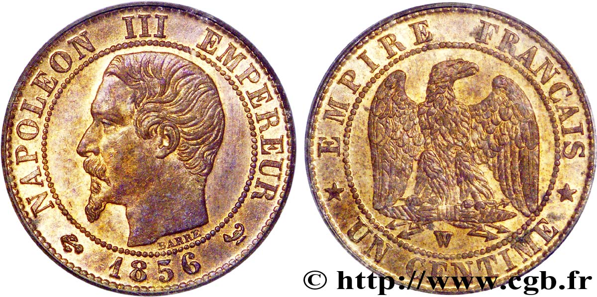 Un centime Napoléon III, tête nue 1856 Lille F.102/32 v40_1075 Modern coins