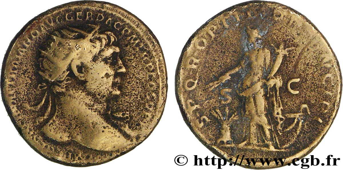 TRAJAN Dupondius brm_154580 Romaines
