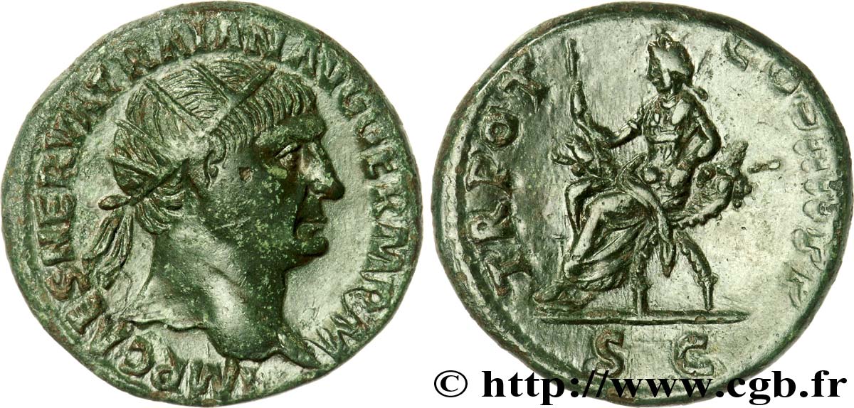 TRAJAN Dupondius brm_168440 Romaines