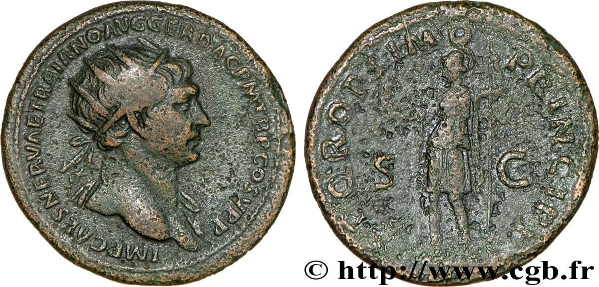 TRAJAN Dupondius brm_174012 Romaines