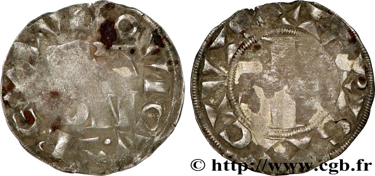 LOUIS VII THE YOUNG Denier parisis, 3e type n.d. Paris bry_331571 Royal ...