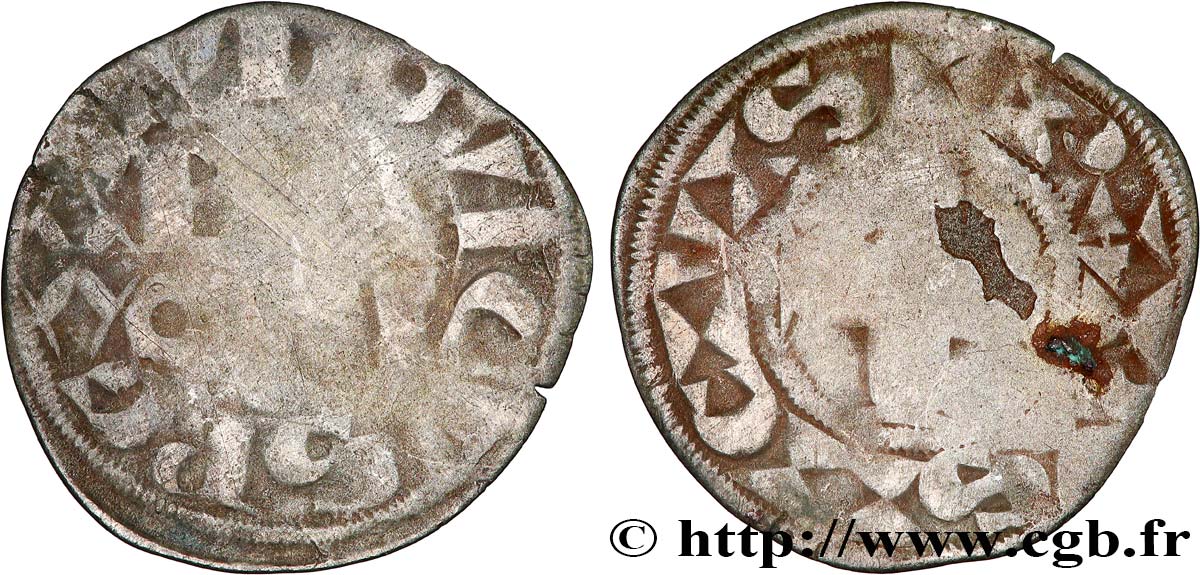 LOUIS VII LE JEUNE Denier parisis, 3e type n.d. Paris bry_812467 ...