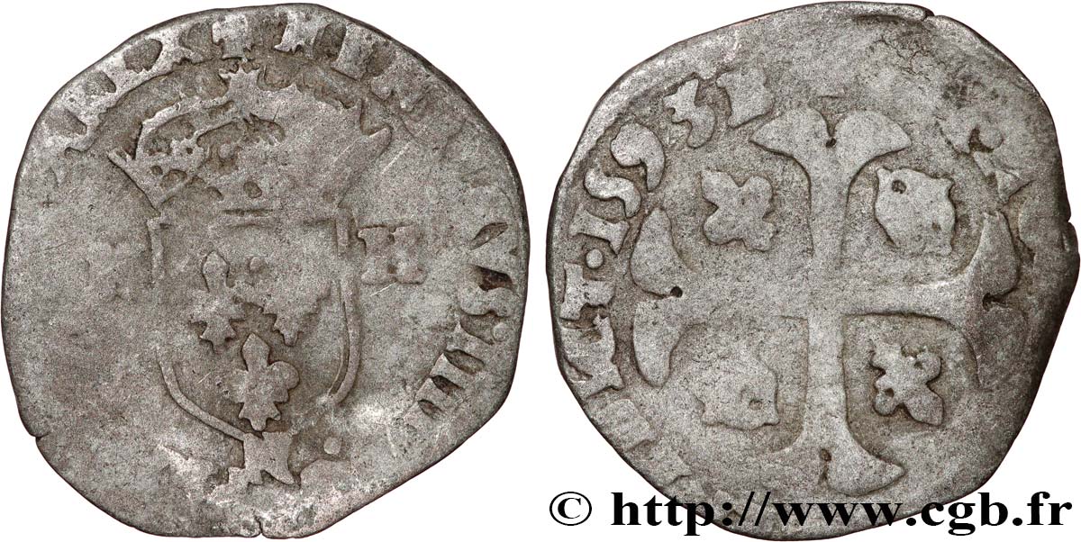 HENRI IV LE GRAND Douzain aux deux H, 2e type 1593 Montpellier bry ...